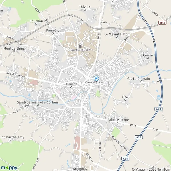 Map Alençon: map of Alençon (61000) and practical information