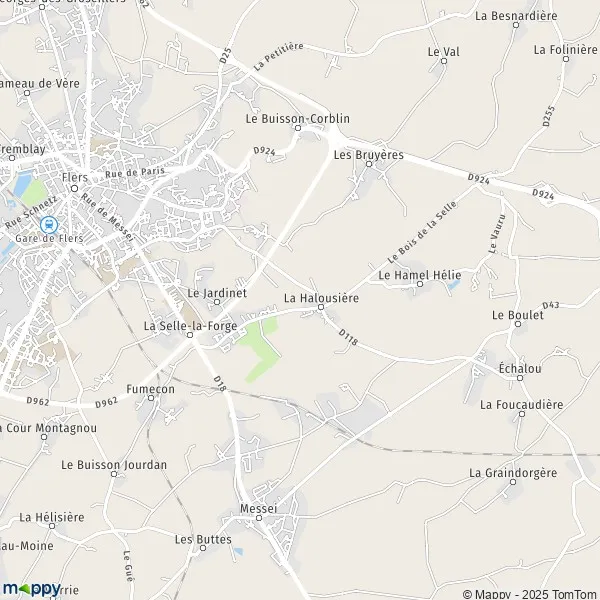 Map La Selle-la-Forge: map of La Selle-la-Forge (61100) and practical ...