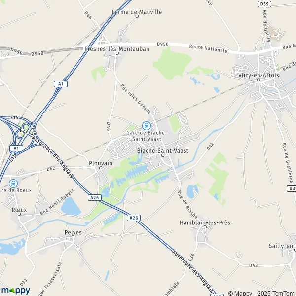 Map Biache-Saint-Vaast: map of Biache-Saint-Vaast (62118) and practical ...
