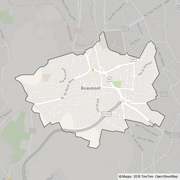 Map Beaumont: map of Beaumont (63110) and practical information
