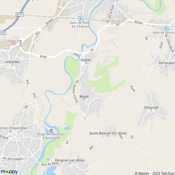 Map Mur-sur-Allier: map of Mur-sur-Allier (63111) and practical information