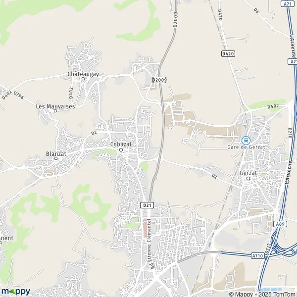 Map Cébazat: map of Cébazat (63118) and practical information