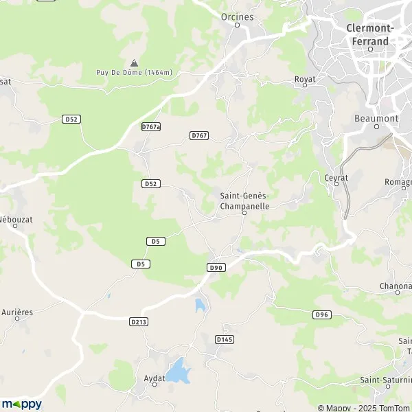 Map Saint-Genès-Champanelle: map of Saint-Genès-Champanelle (63122) and ...