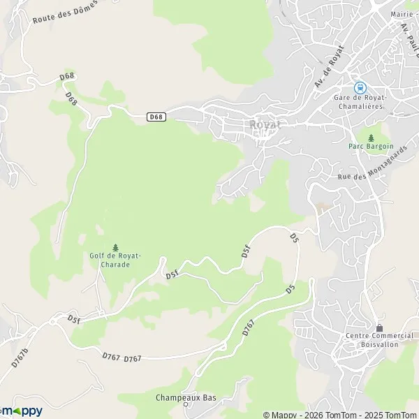 Map Royat: map of Royat (63130) and practical information