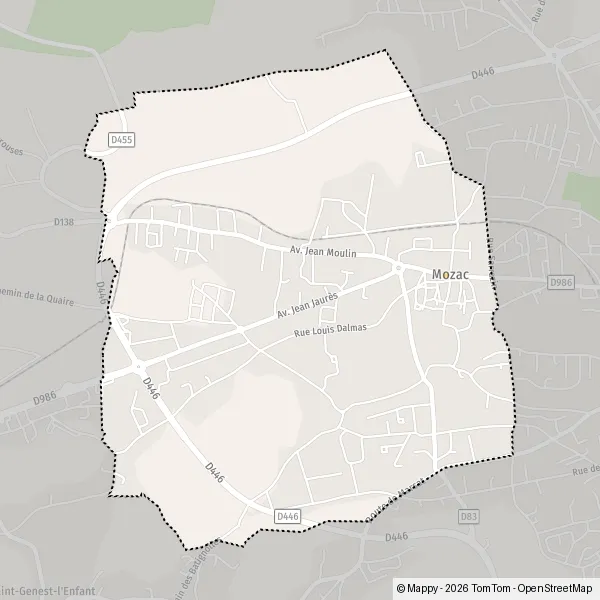 Map Mozac: map of Mozac (63200) and practical information