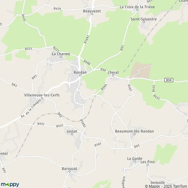 Map Randan: map of Randan (63310) and practical information