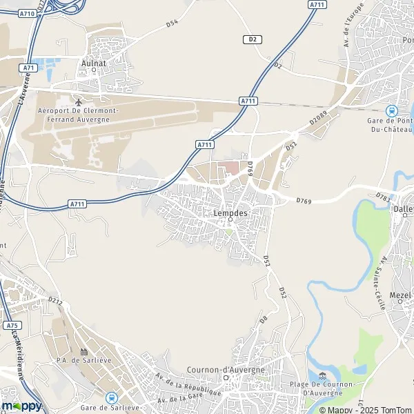 Map Lempdes: map of Lempdes (63370) and practical information