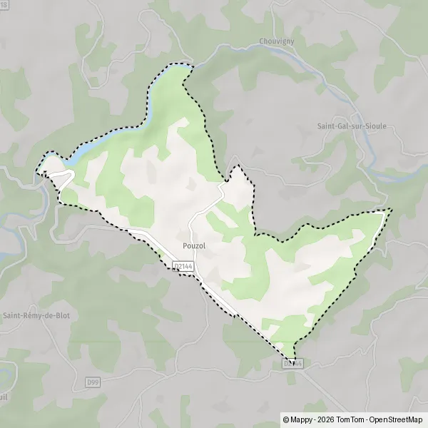 Map Pouzol: map of Pouzol (63440) and practical information