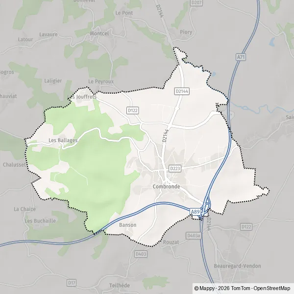 Map Combronde: map of Combronde (63460) and practical information