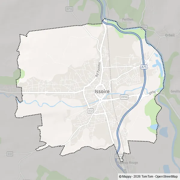 Map Issoire: map of Issoire (63500) and practical information