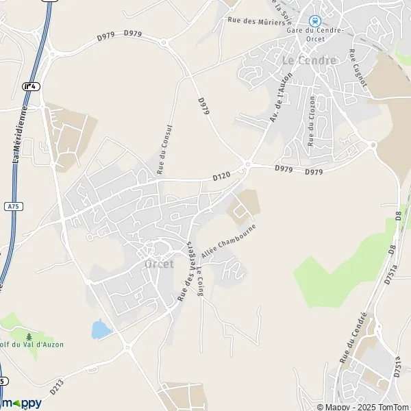 Map Orcet: map of Orcet (63670) and practical information