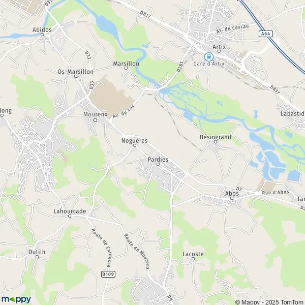 Map Pardies: map of Pardies (64150) and practical information