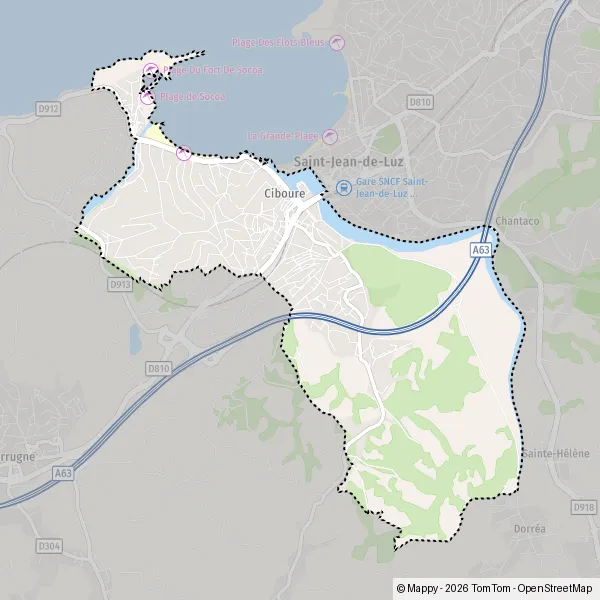 Map Ciboure: map of Ciboure (64500) and practical information