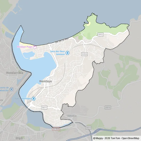 Map Hendaye: map of Hendaye (64700) and practical information