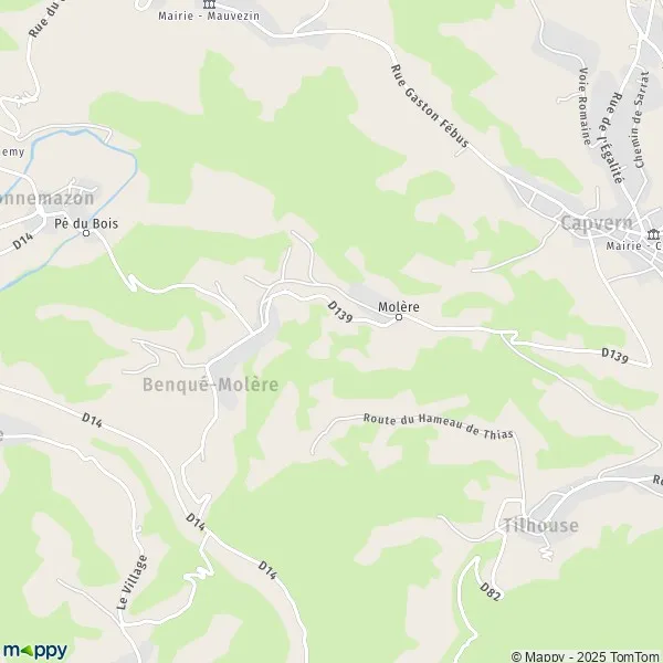 Map Benqué-Molère: map of Benqué-Molère (65130) and practical information