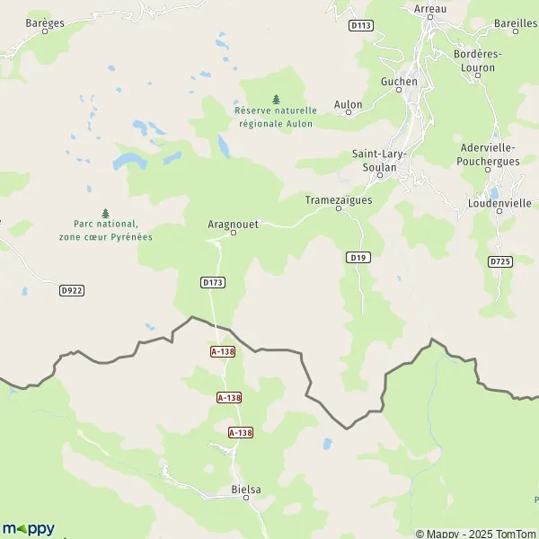 Map Saint-Lary-Soulan: map of Saint-Lary-Soulan (65170) and practical ...