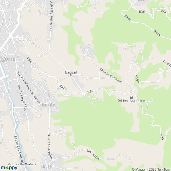 Map Gerde: map of Gerde (65200) and practical information