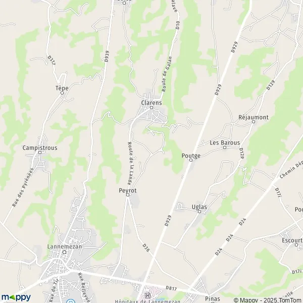 Map Clarens: map of Clarens (65300) and practical information