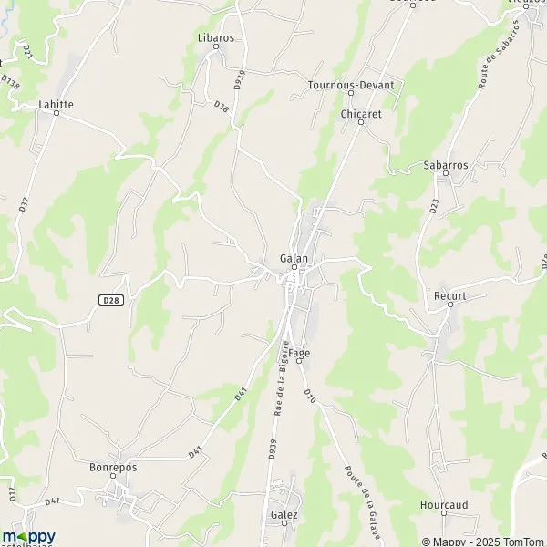 Map Galan: map of Galan (65330) and practical information