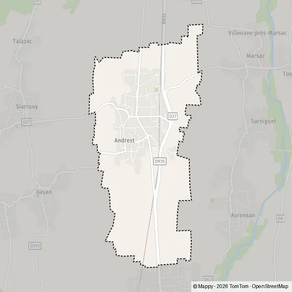 Map Andrest: map of Andrest (65390) and practical information
