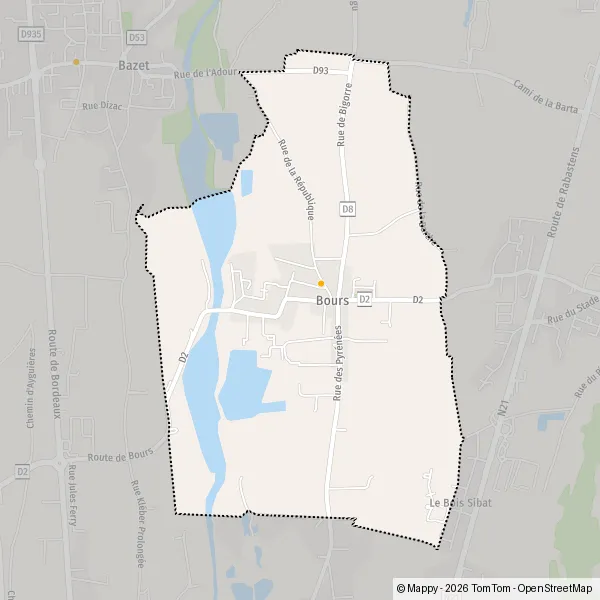 Map Bours: map of Bours (65460) and practical information