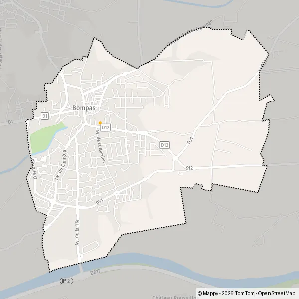 Map Bompas: map of Bompas (66430) and practical information