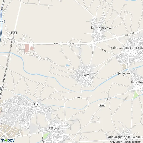 Map Claira: map of Claira (66530) and practical information