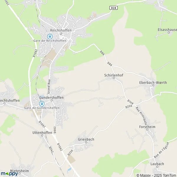 Map Gundershoffen: map of Gundershoffen (67110) and practical information