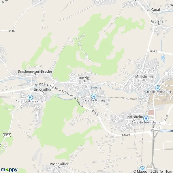 Map Mutzig: map of Mutzig (67190) and practical information