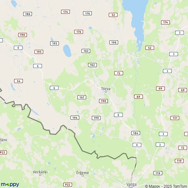 Map Tõrva vald: map of Tõrva vald (67210) and practical information