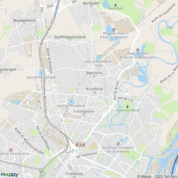 Map Schiltigheim: map of Schiltigheim (67300) and practical information