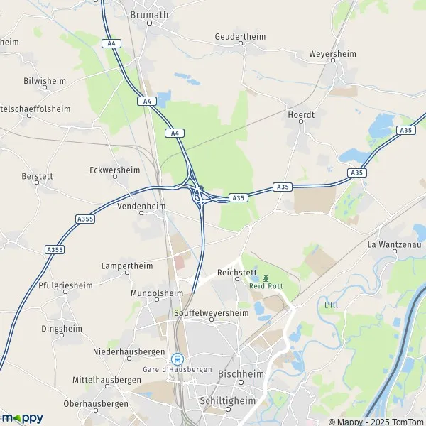 Map Vendenheim: map of Vendenheim (67550) and practical information