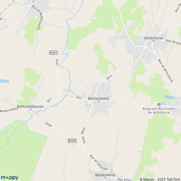 Map Muttersholtz: map of Muttersholtz (67600) and practical information