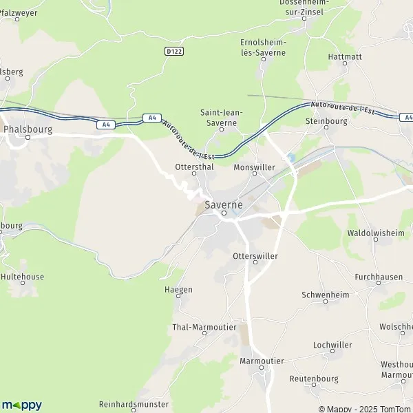 Map Saverne: map of Saverne (67700) and practical information