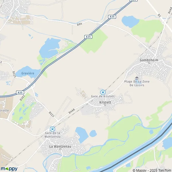 Map Kilstett: map of Kilstett (67840) and practical information