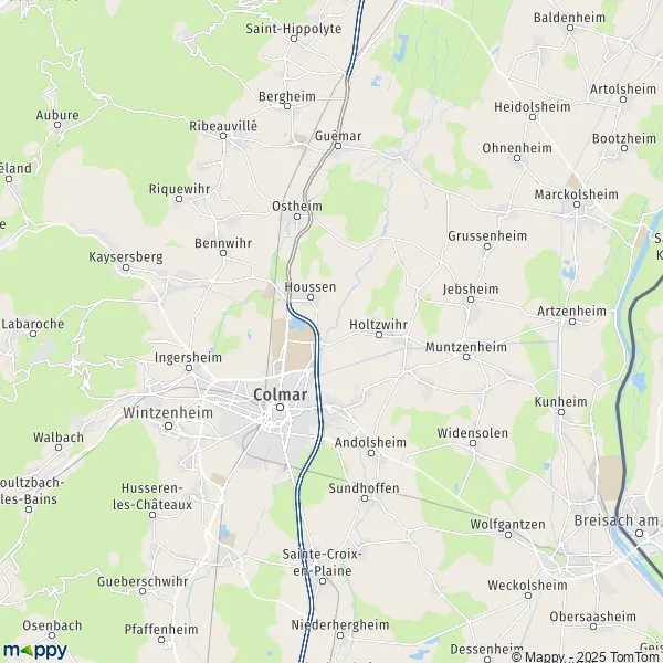 Map Colmar: map of Colmar (68000) and practical information