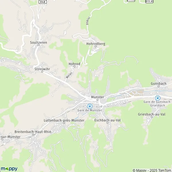 Map Munster: map of Munster (68140) and practical information