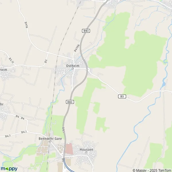 Map Ostheim: map of Ostheim (68150) and practical information