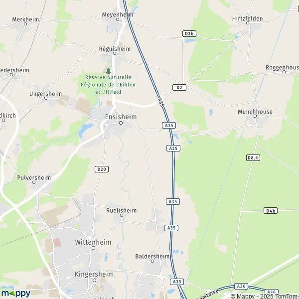 Map Ensisheim: map of Ensisheim (68190) and practical information