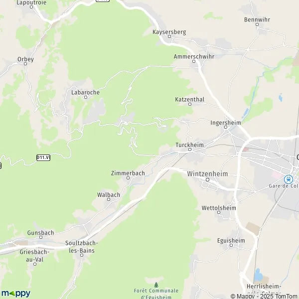 Map Turckheim: map of Turckheim (68230) and practical information