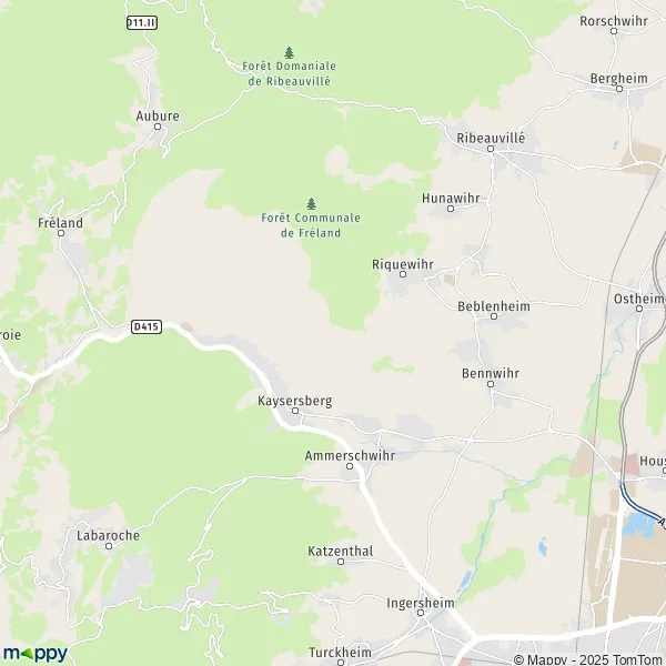 Map Kaysersberg-Vignoble: map of Kaysersberg-Vignoble (68240) and ...