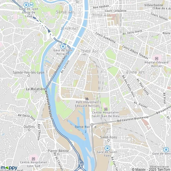 Map Lyon: map of Lyon (69007) and practical information