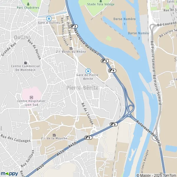 Map Pierre-Bénite: map of Pierre-Bénite (69310) and practical information