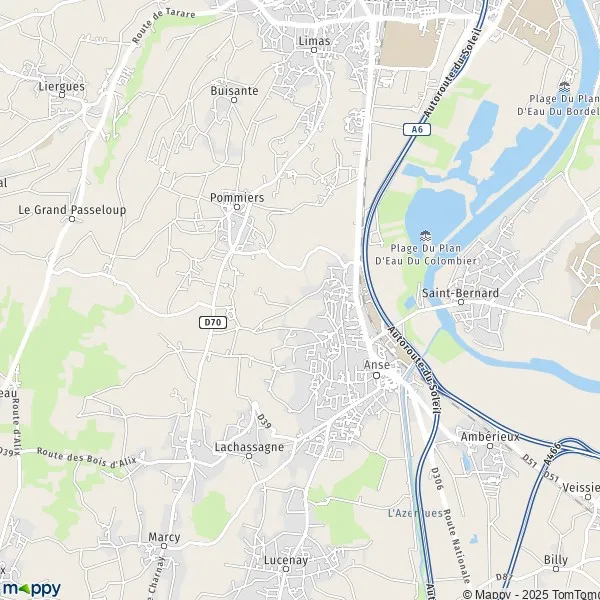 Map Anse: map of Anse (69480) and practical information