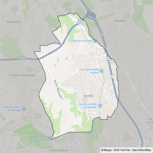 Map Dardilly: map of Dardilly (69570) and practical information