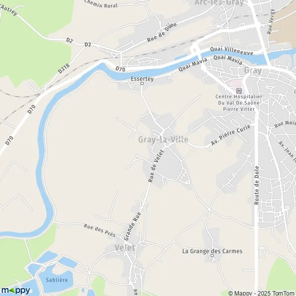 Map Gray-la-Ville: map of Gray-la-Ville (70100) and practical information