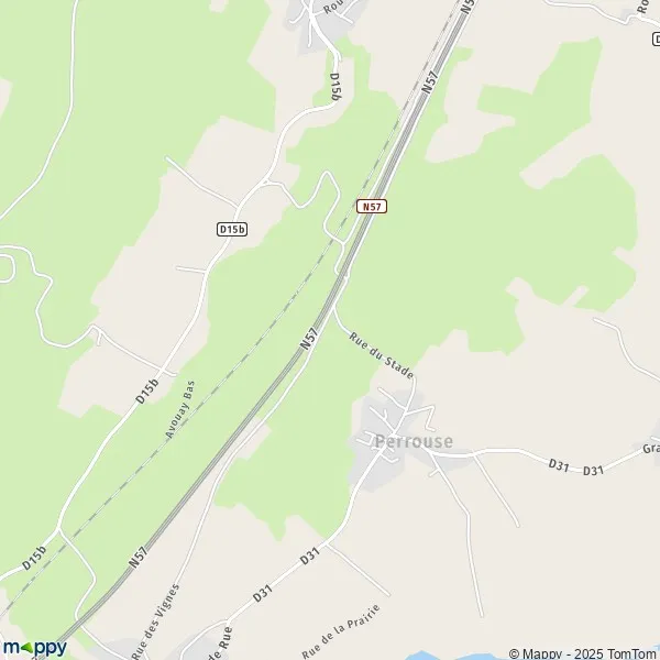 Map Perrouse: map of Perrouse (70190) and practical information