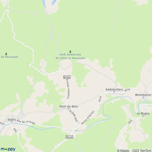 Map Pont-du-Bois: map of Pont-du-Bois (70210) and practical information