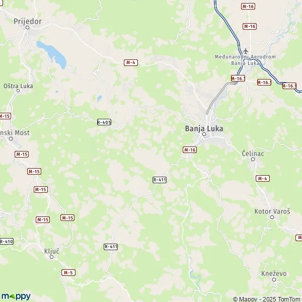 Map Banja Luka: map of Banja Luka (70260) and practical information