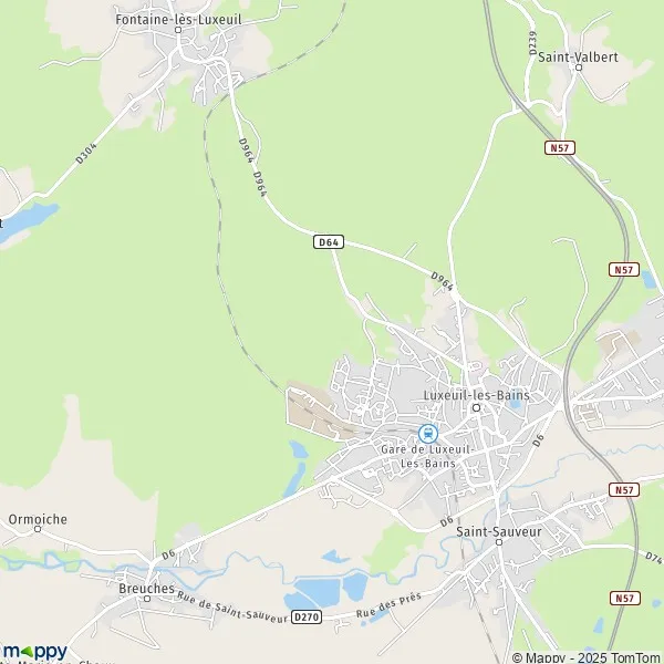 Map Luxeuil-les-Bains: map of Luxeuil-les-Bains (70300) and practical ...